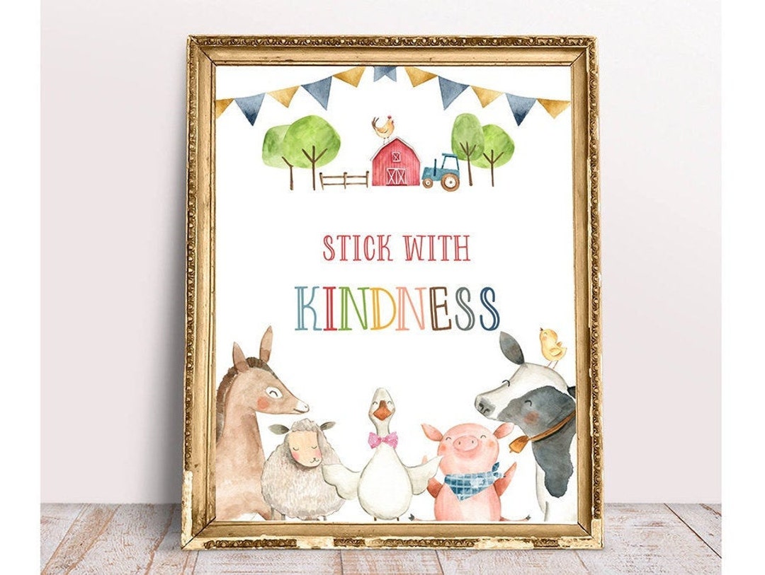 Stick With Kindness, Farm Theme, Farm Classroom, Teacher Sign ...