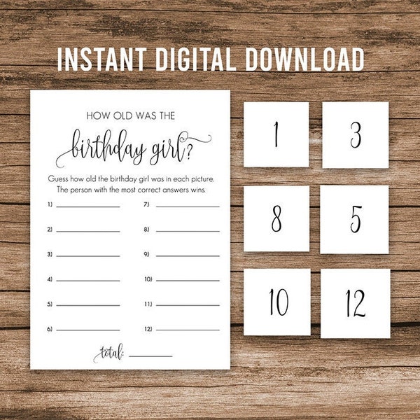 How Old Was She Game - Etsy