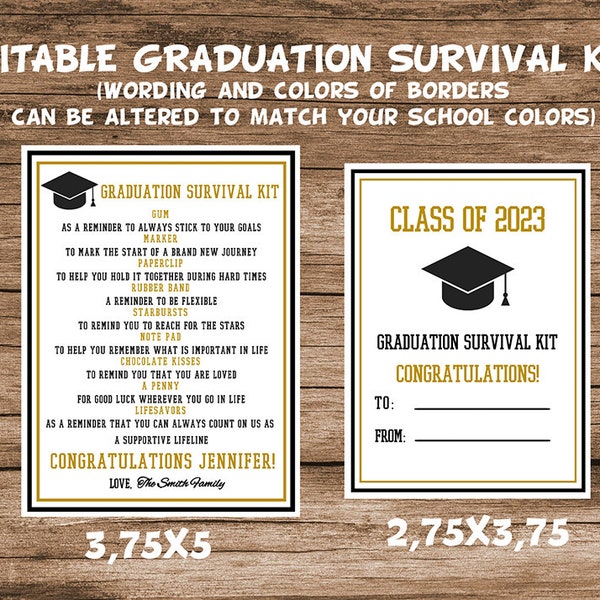 Graduation Survival Kit - Etsy