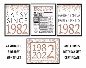 Party Like Its 1982 Sign - Etsy
