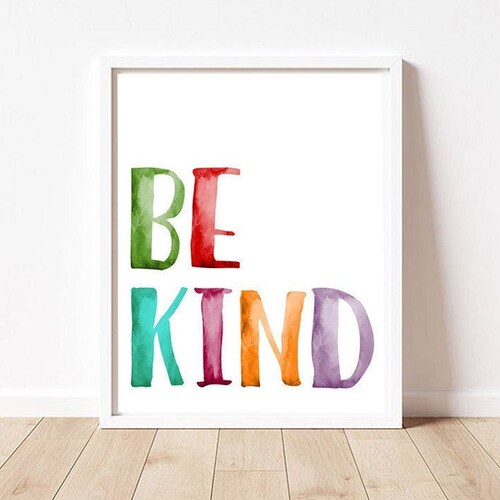 Choose Kindness Sign Choose Kind Sign Printable Wall Art Be - Etsy