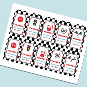 Race Car Party Printable Decorations & Invitation Template Bundle, Two ...
