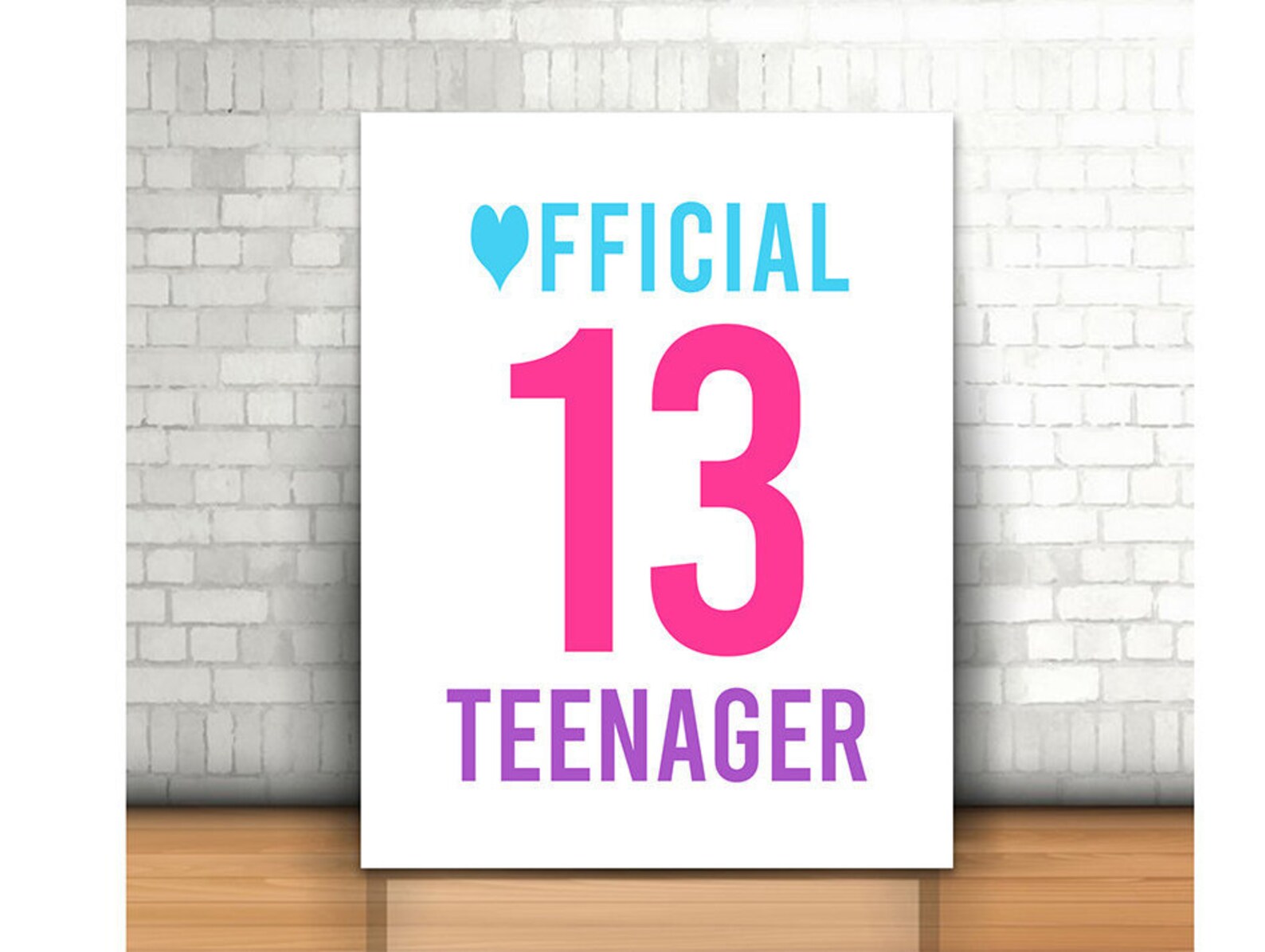 13th Birthday Sign PRINTABLE Princess Cheers to 13 Years - Etsy