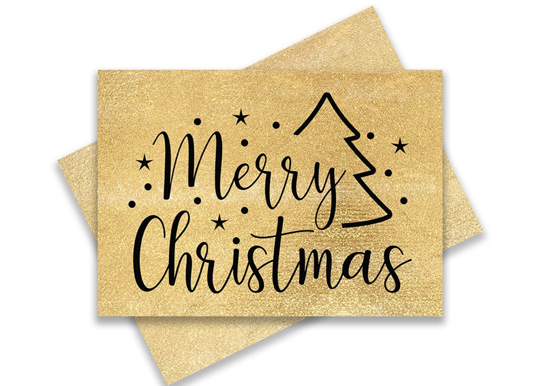 Christmas Card, 4x6, 5x7, Printable Christmas Card, Gold Christmas Card ...