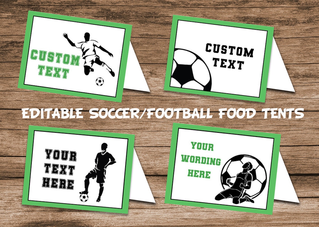Editable Soccer Food Tent, Printable, Football Tent Template, Soccer ...
