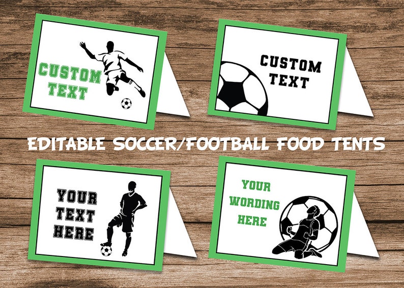 Editable Soccer Food Tent, Printable, Football Tent Template, Soccer ...