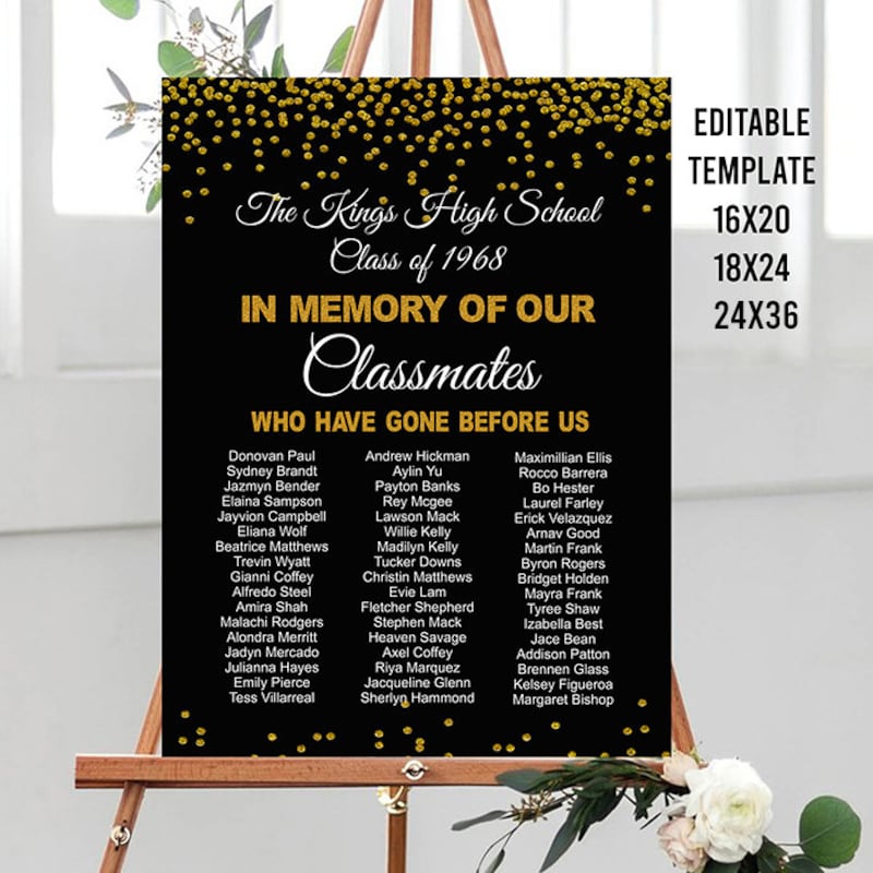 Memorial Boards Classmates - Etsy