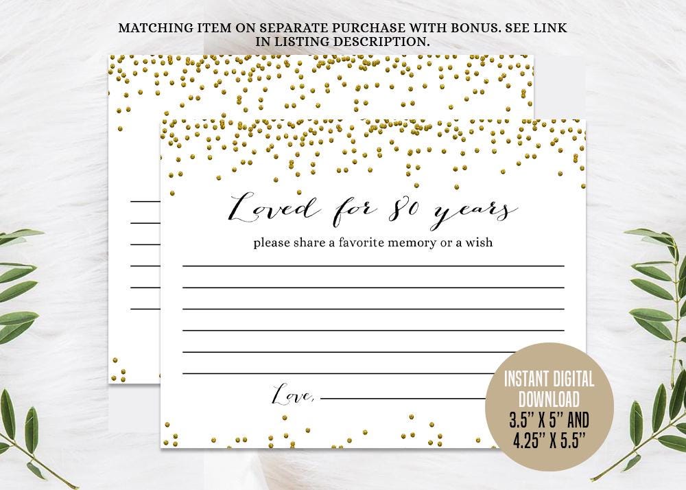 Gold 80th Birthday Game, Printable, 80th Birthday Party Activity, 1943 ...