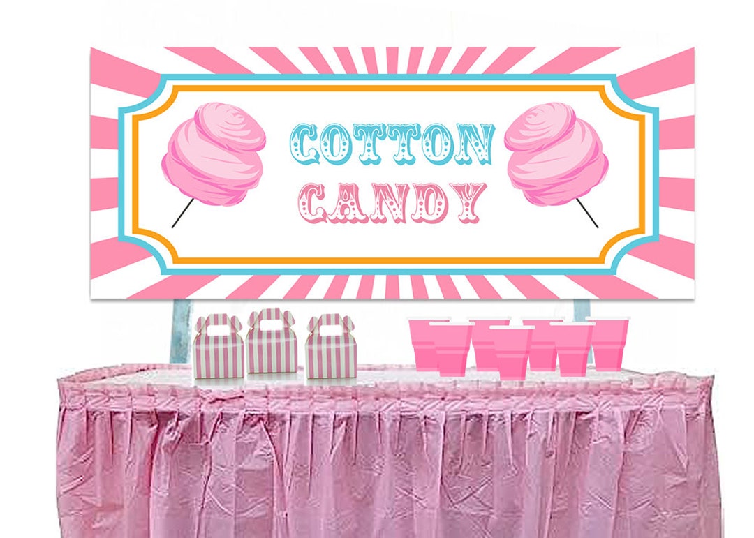 Pink Carnival Cotton Candy Poster, Printable, Pink Circus Birthday ...