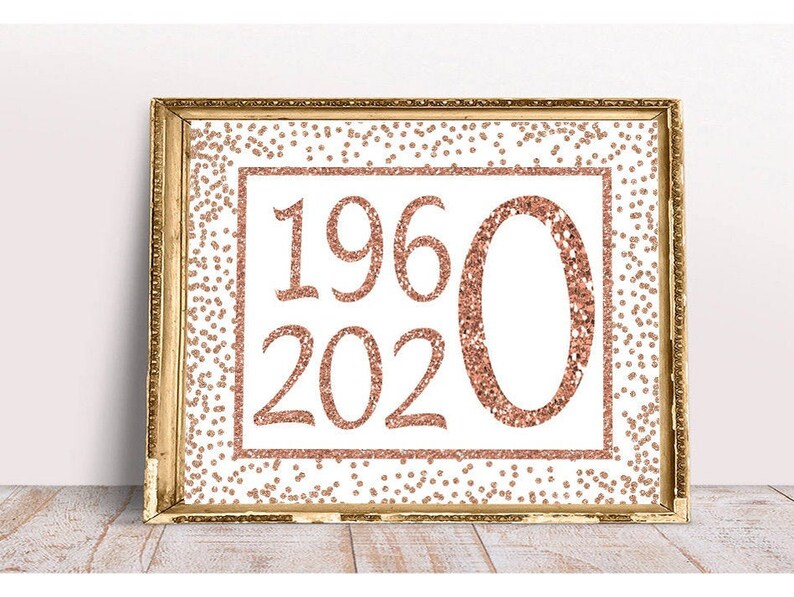 Rose Gold 60th Birthday Cheers to 60 Years 60th Birthday - Etsy