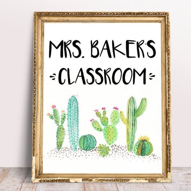 Classroom Cactus - Etsy