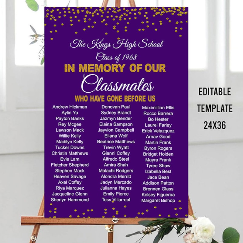 Deceased Classmates - Etsy