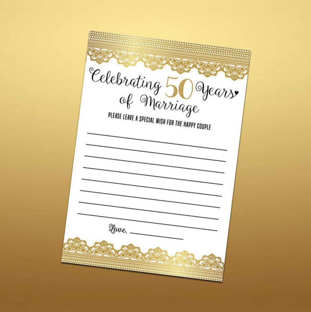 Printable Anniversary Party Sheets - Gold Lace - 50th Anniversary ...