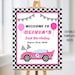Pink Race Car Party Printable Decorations & Invitation Template Bundle ...