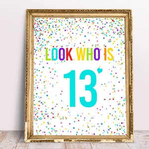 13th Birthday Signs Bundle, Cheers to 13 Years, Hello 13, Happy 13th ...