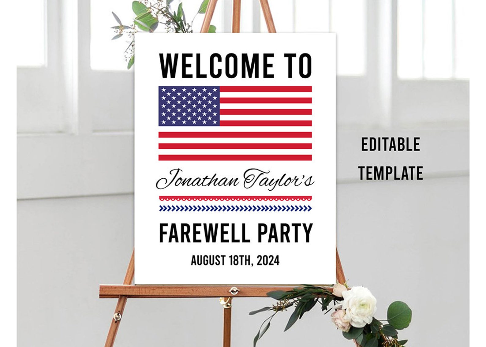 Editable Military Party Welcome Sign Printable Military Going - Etsy