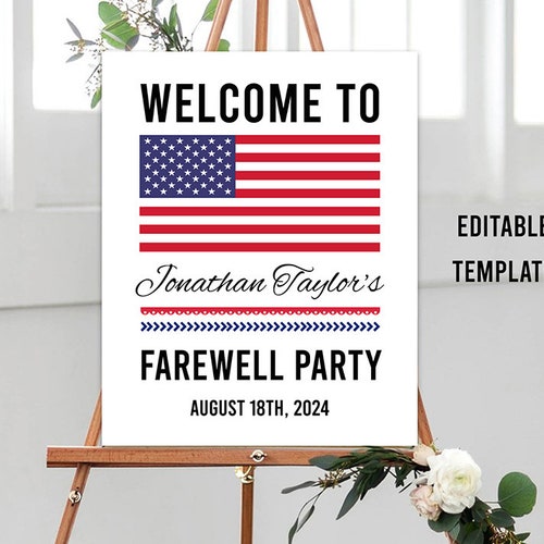 Military Party Sign Printable Deployment Party Sign Army Going - Etsy