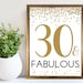 30 and Fabulous, Cheers to 30 Years, 30th Birthday Sign, 30th ...