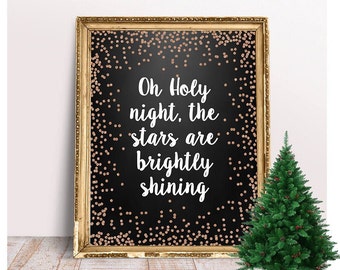 Christmas Home Print Template oh Holy Night Printable, Christmas ...