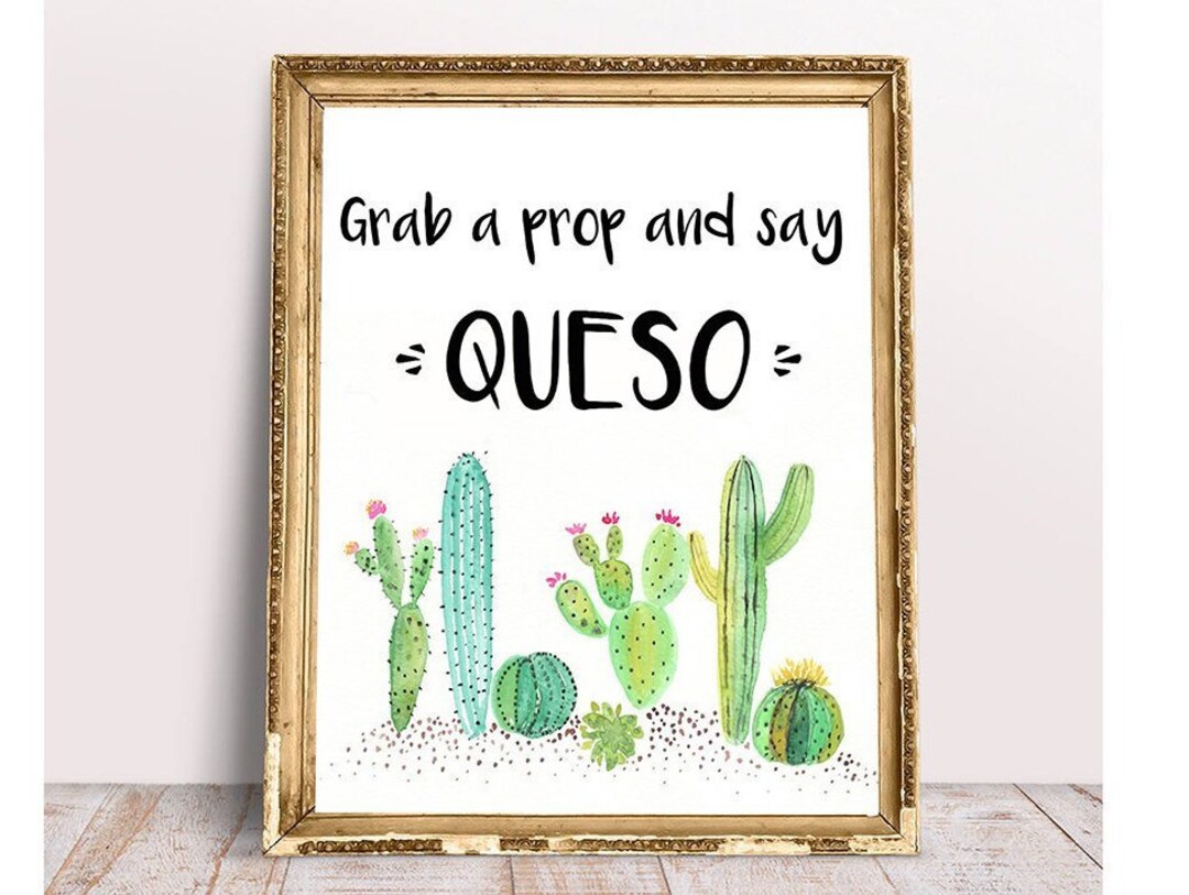 Fiesta Photo Booth Prop/ Cactus Photo Booth/ Mexican Celebration ...