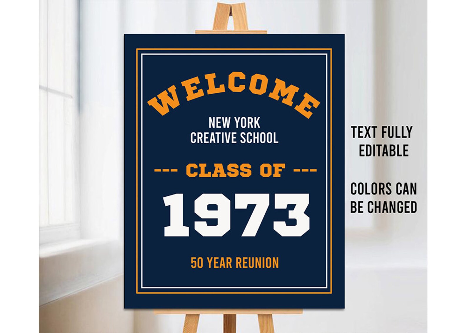 Editable Class Reunion Sign, Printable, Class Reunion Poster, Any Year ...