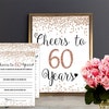 Gold 60th Birthday Game, Printable, 60th Birthday Party Activity, 1963 ...