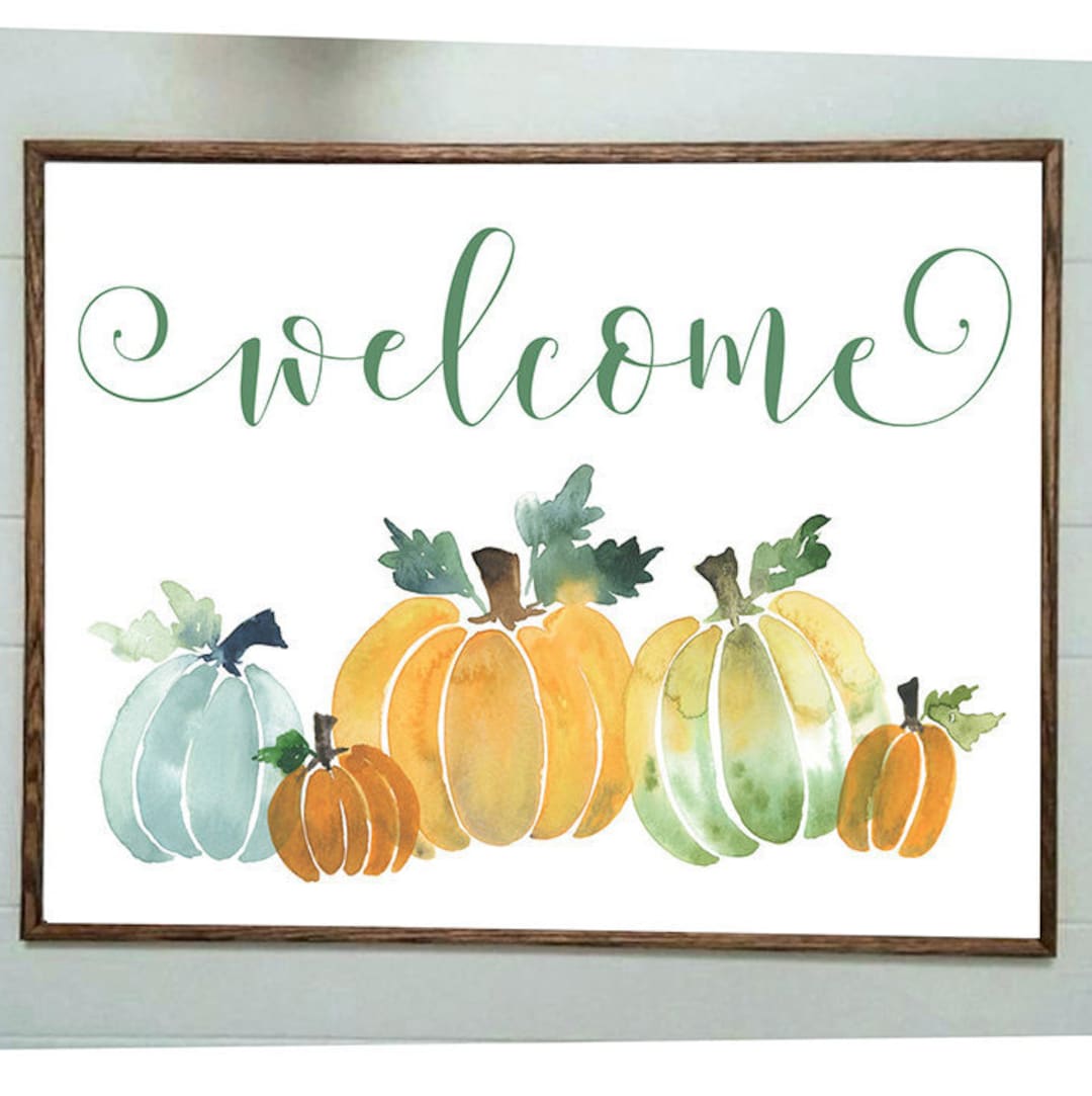 Welcome Sign, Fall Welcome, Fall Welcome Sign, Fall Shower Sign, Fall ...