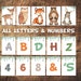 Woodland Theme Alphabet and Numbers, Woodland Classroom Decor, Forest ...