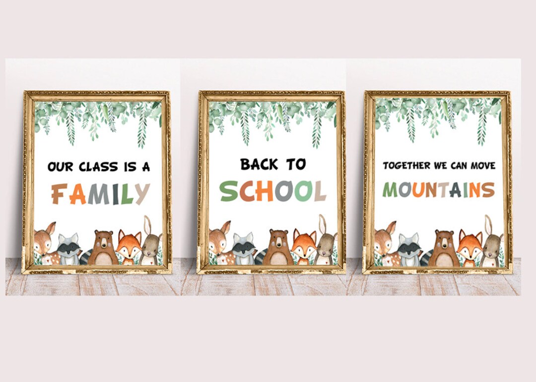 Woodland Back to School Bundle, Woodland School Signs, 1st Day of ...