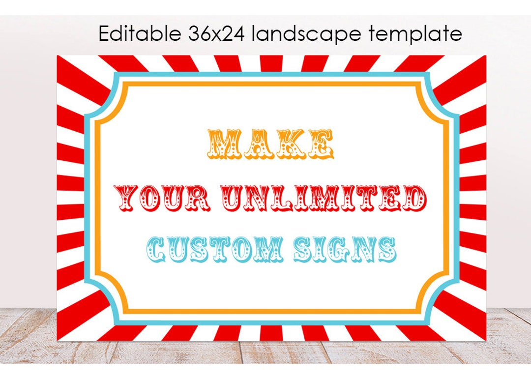 Carnival Sign Template