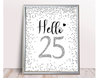 25th Silver Birthday | Etsy