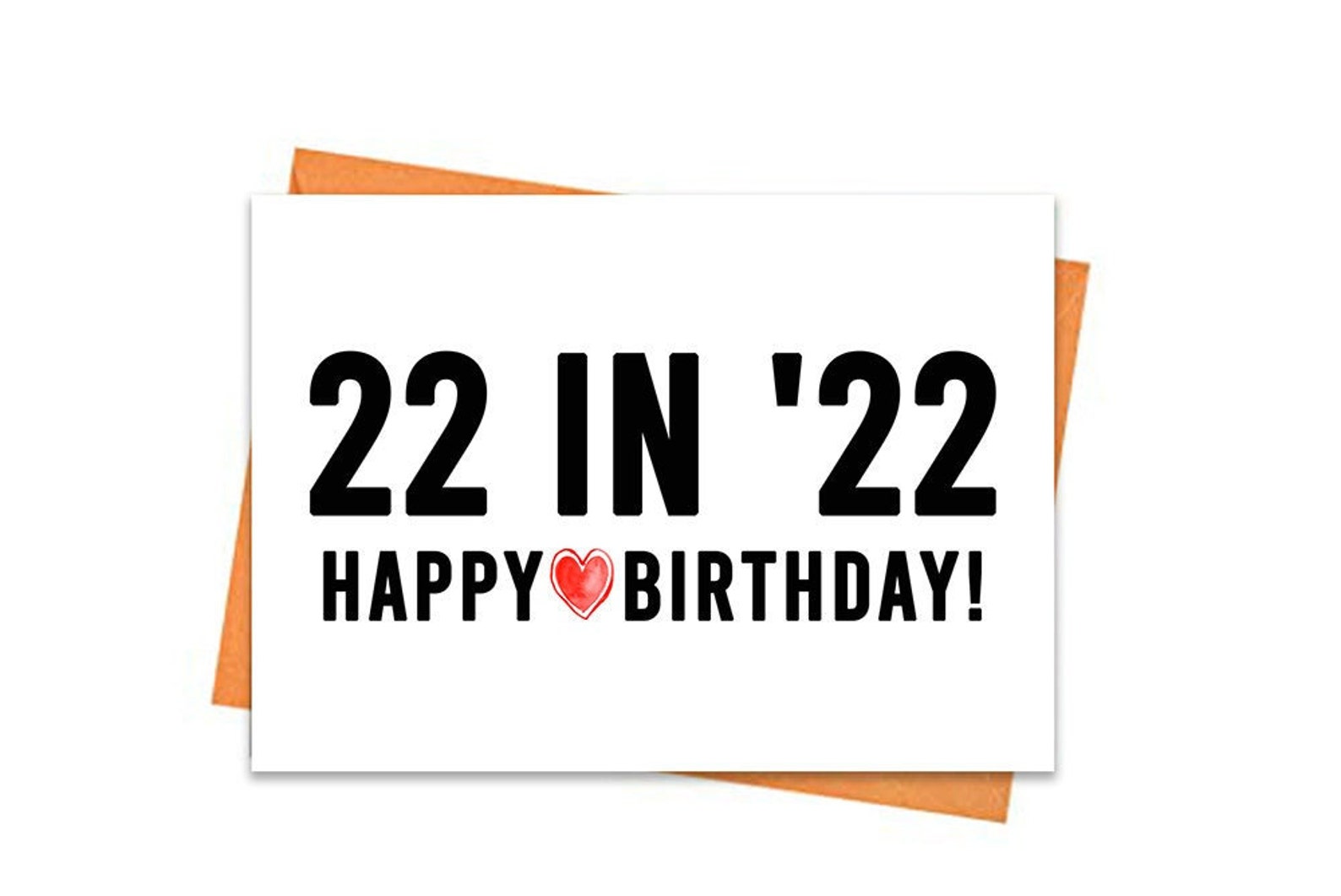 22nd Birthday Card Printable Birthday Card 22nd Birthday | Etsy