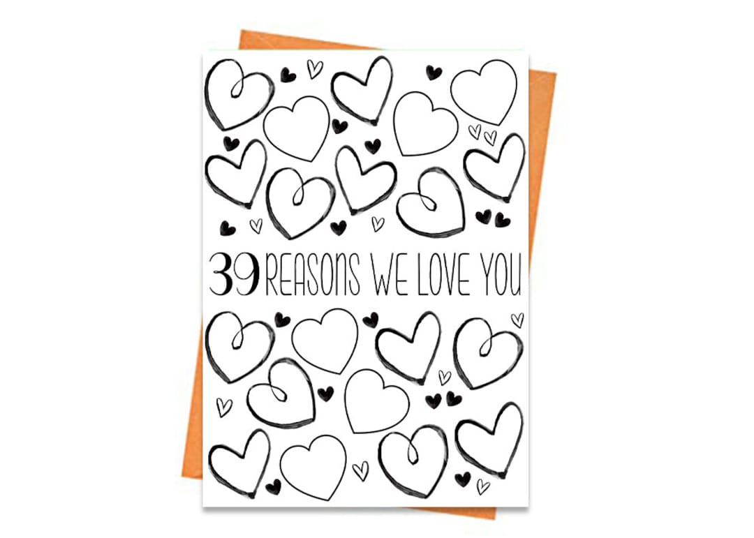 39th Birthday Card, Printable Birthday Card, 39th Birthday Printables ...