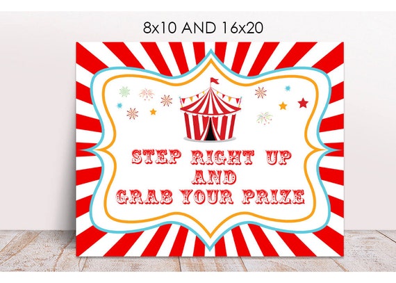 Printable Carnival Signs Game Prize Circus Decor Sold On Temu United