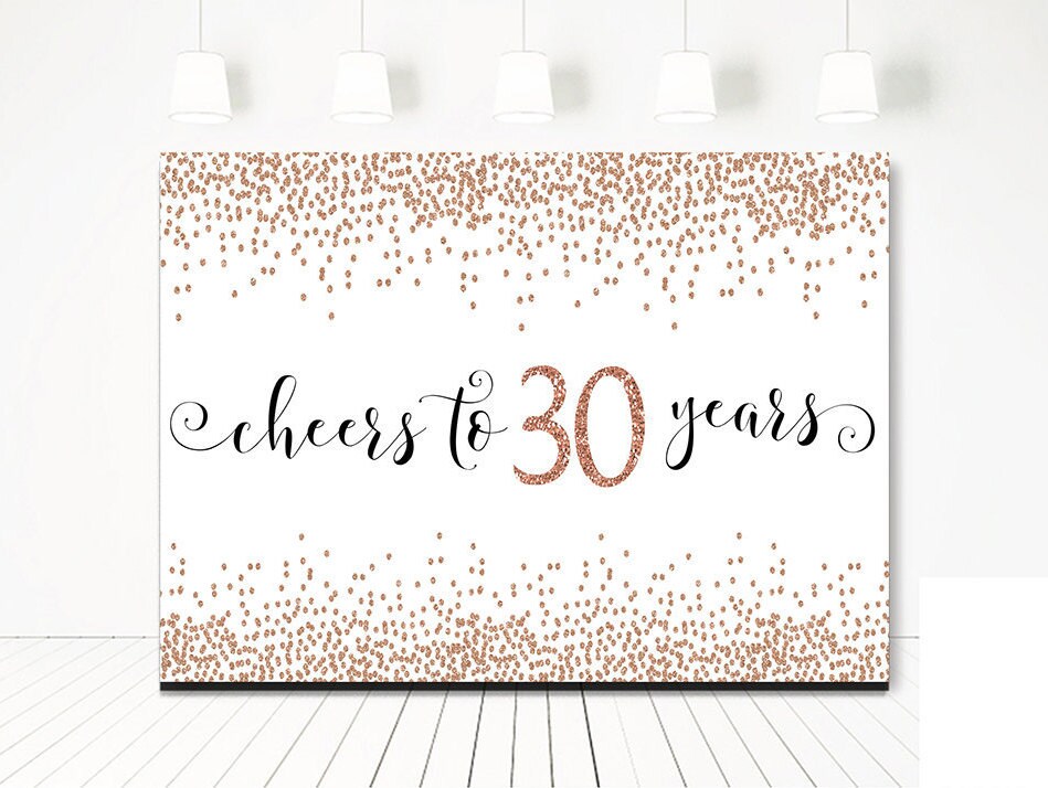 Cheers to 30 Years Backdrop 30th Birthday Backdrop 30th | Etsy