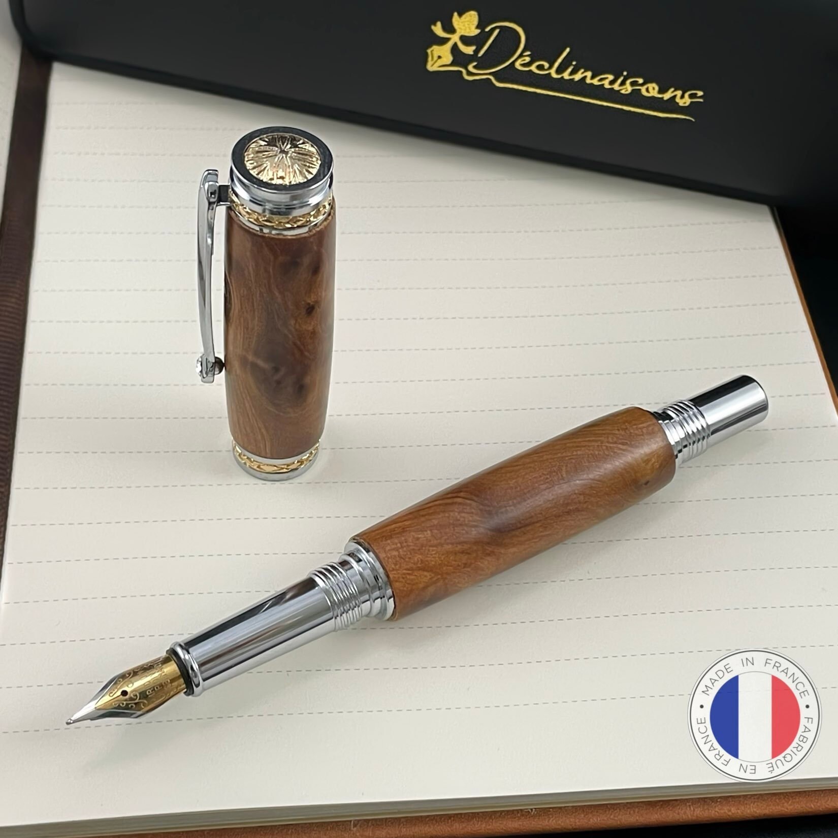 Luxury Thuya Wood Fountain Pen From Morocco With 24k Gold Plated and ...