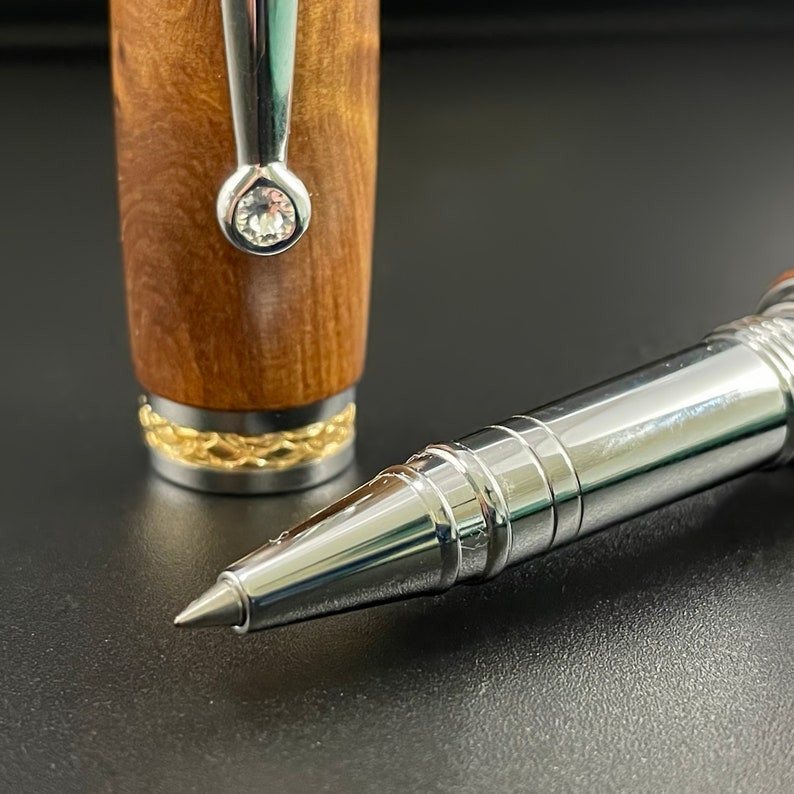 Luxury Thuya Wood Rollerball Pen From Morocco With 24k Gold Plated and ...