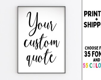 Custom Text Print | Etsy