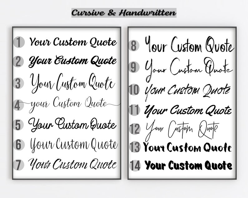 Custom Quote Print Personalised Text Personalized Poster | Etsy