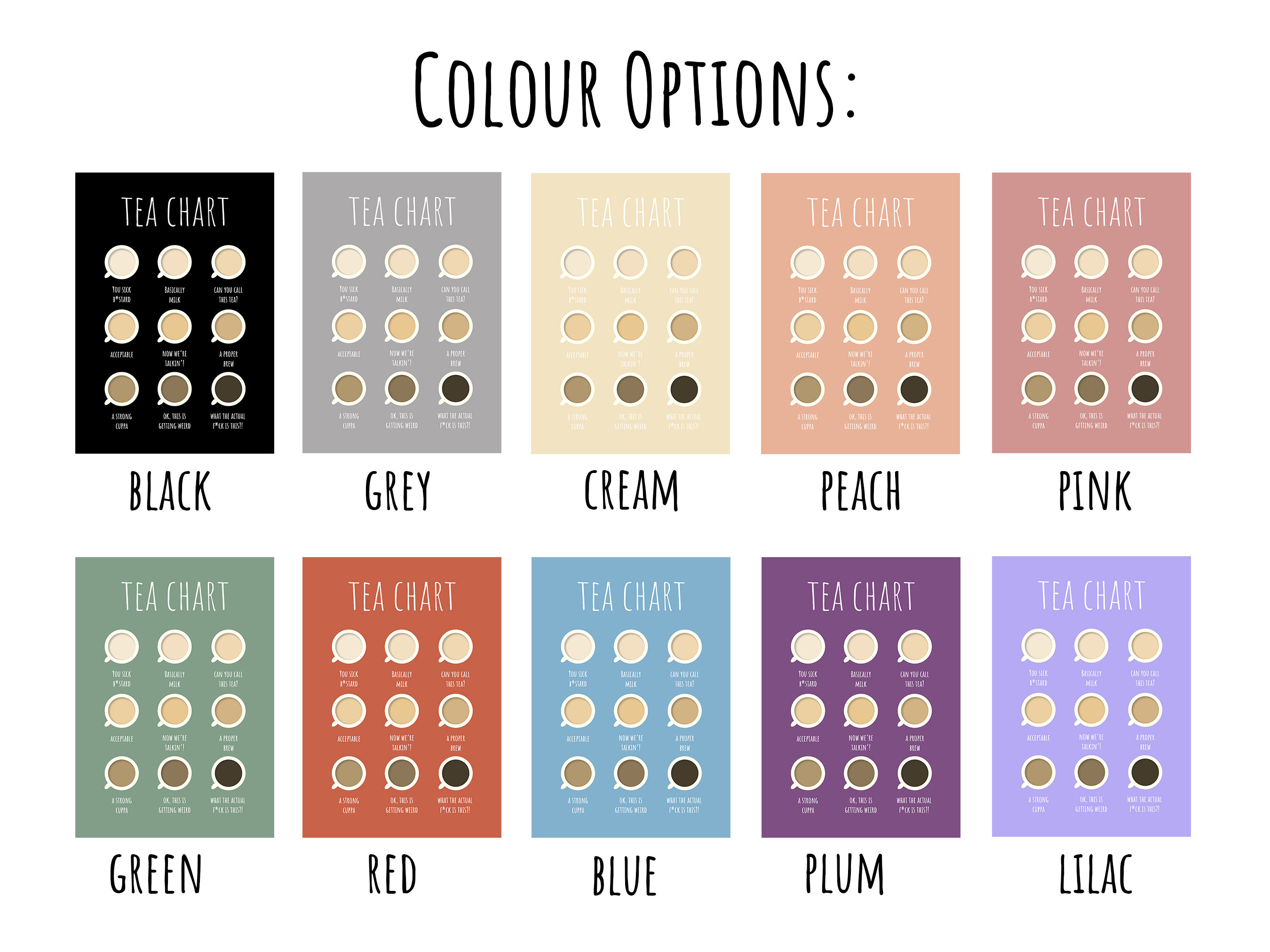 Tea Chart Print Tea Brewing Guide Tea Lovers Gift Funny - Etsy UK