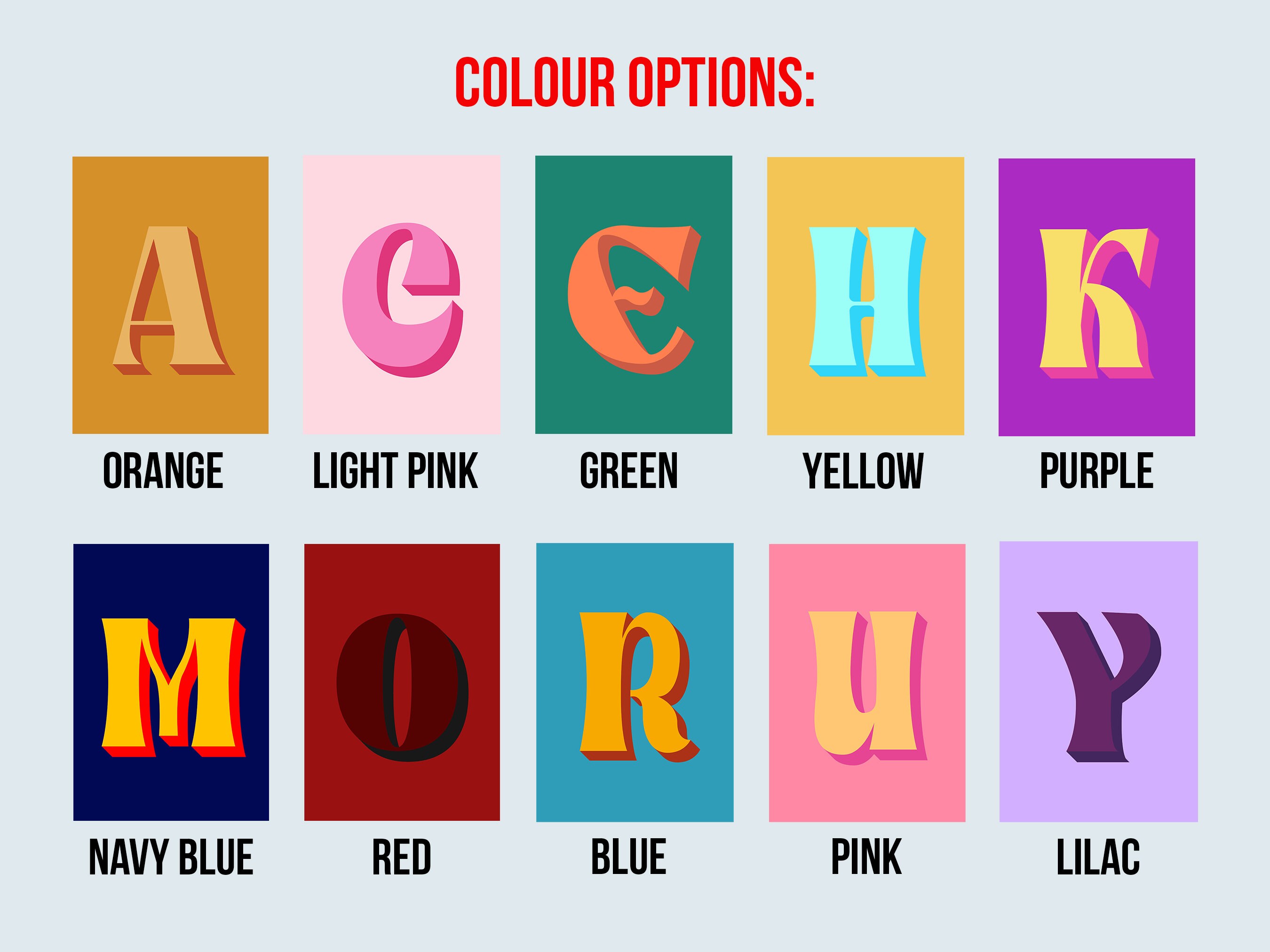 Custom Letter Print Bold Alphabet Poster Initial Print - Etsy UK