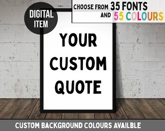 Own Text Poster | Etsy