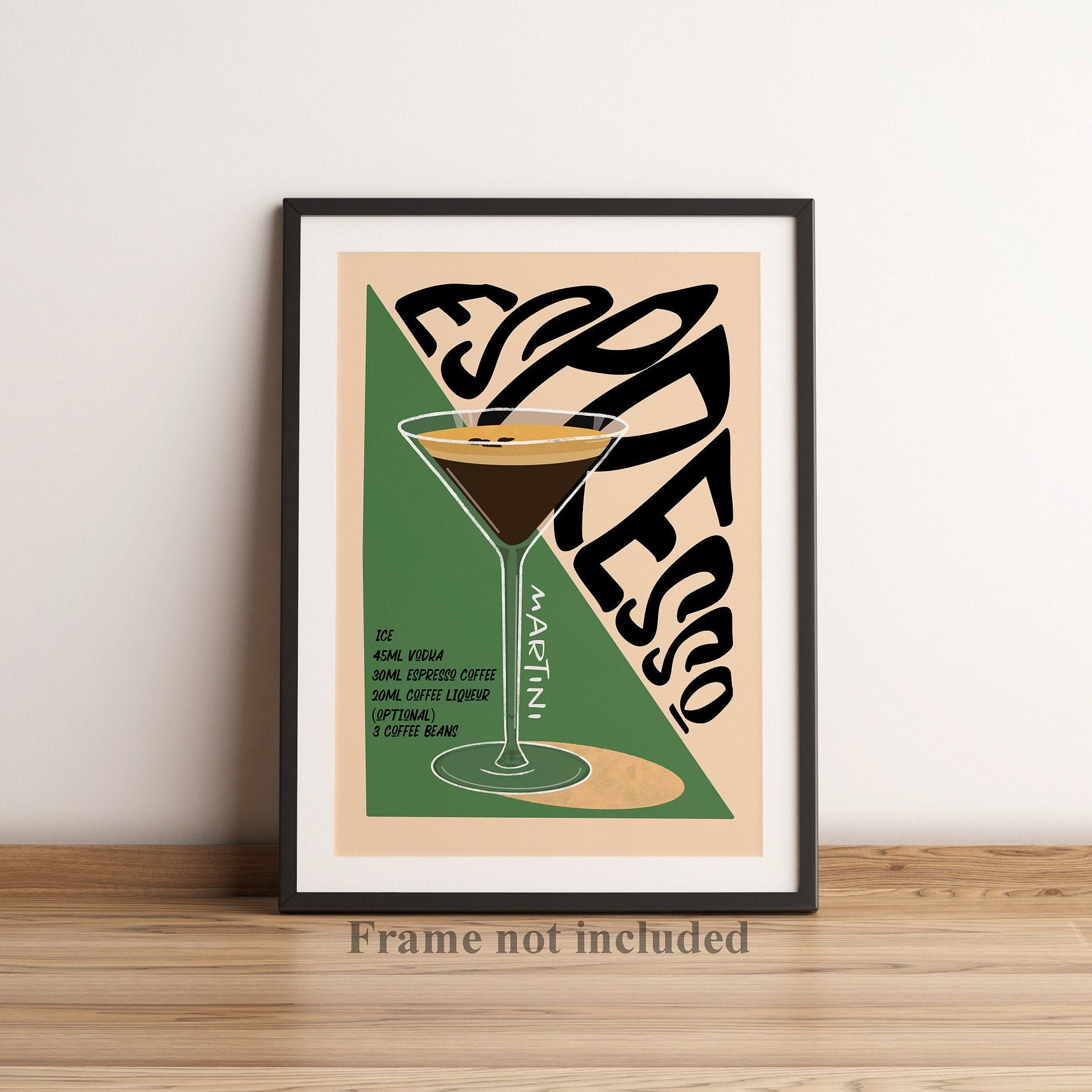Espresso Martini Cocktail Print Home Bar Kitchen Retro - Etsy