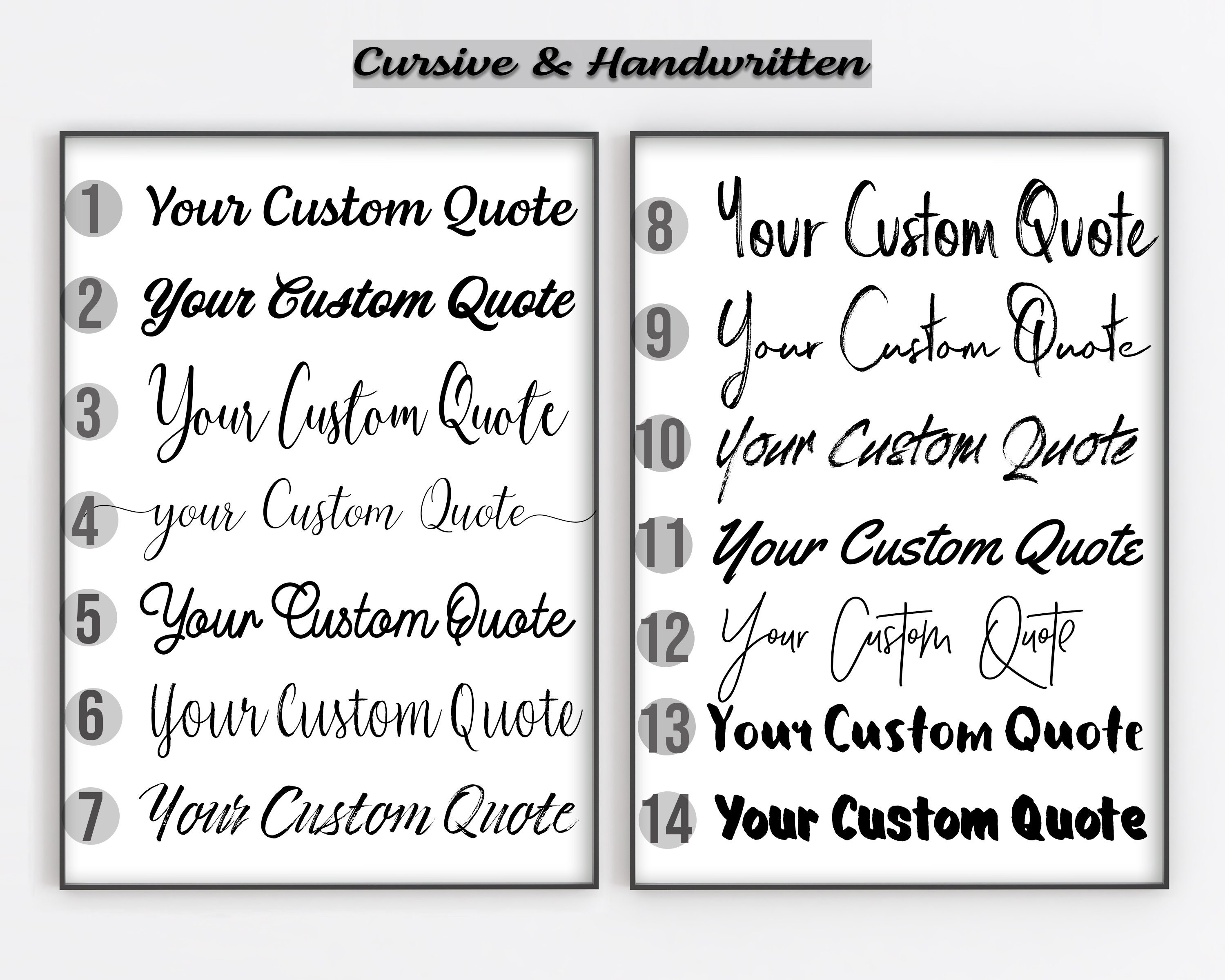 Custom Quote Print Personalised Text Personalized Poster | Etsy