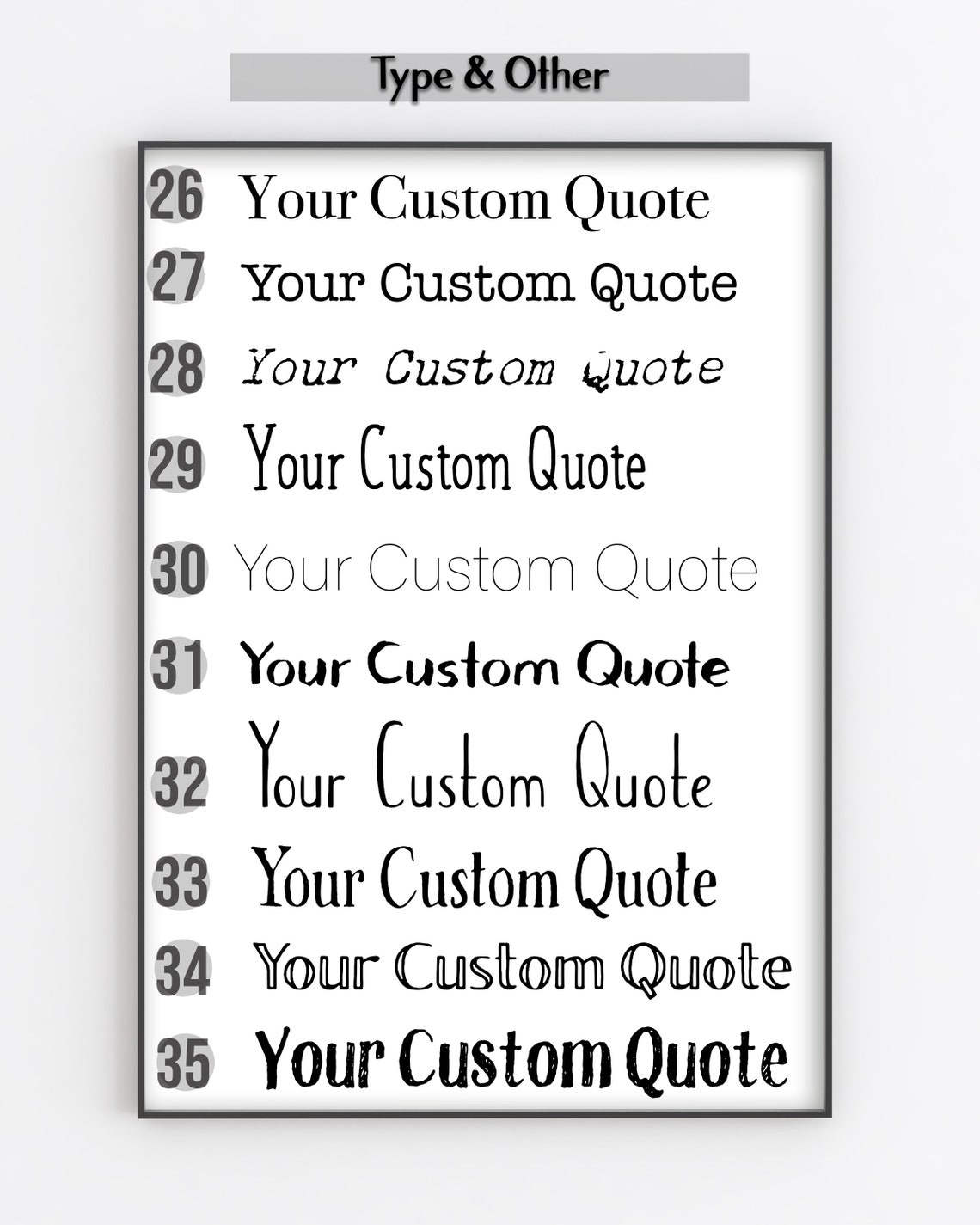 Custom Quote Print Personalised Text Valentines Day Gift - Etsy UK