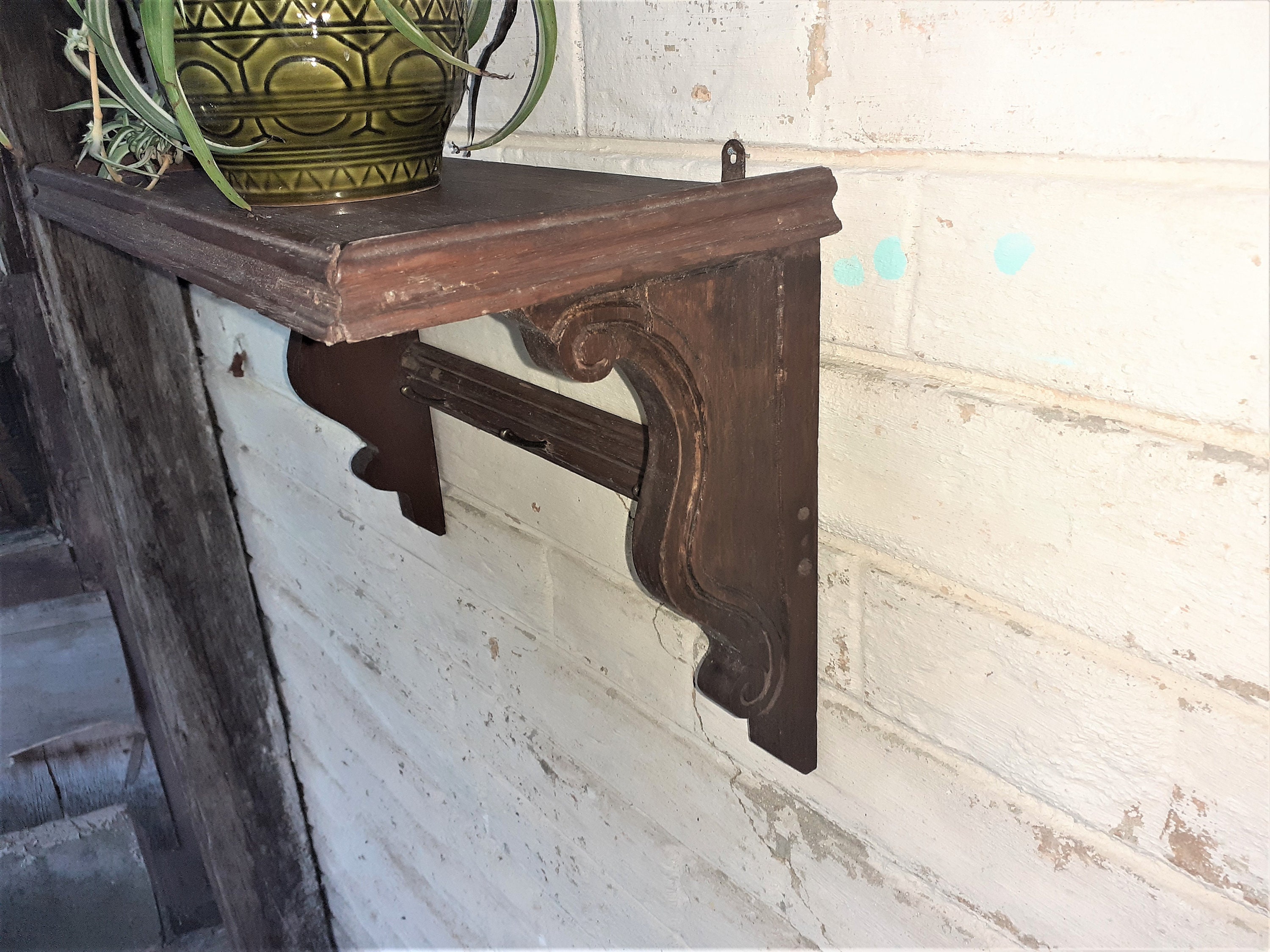 Wooden Handmade Wooden Rustic Shelf Vintage Farmhouse Shelf - Etsy