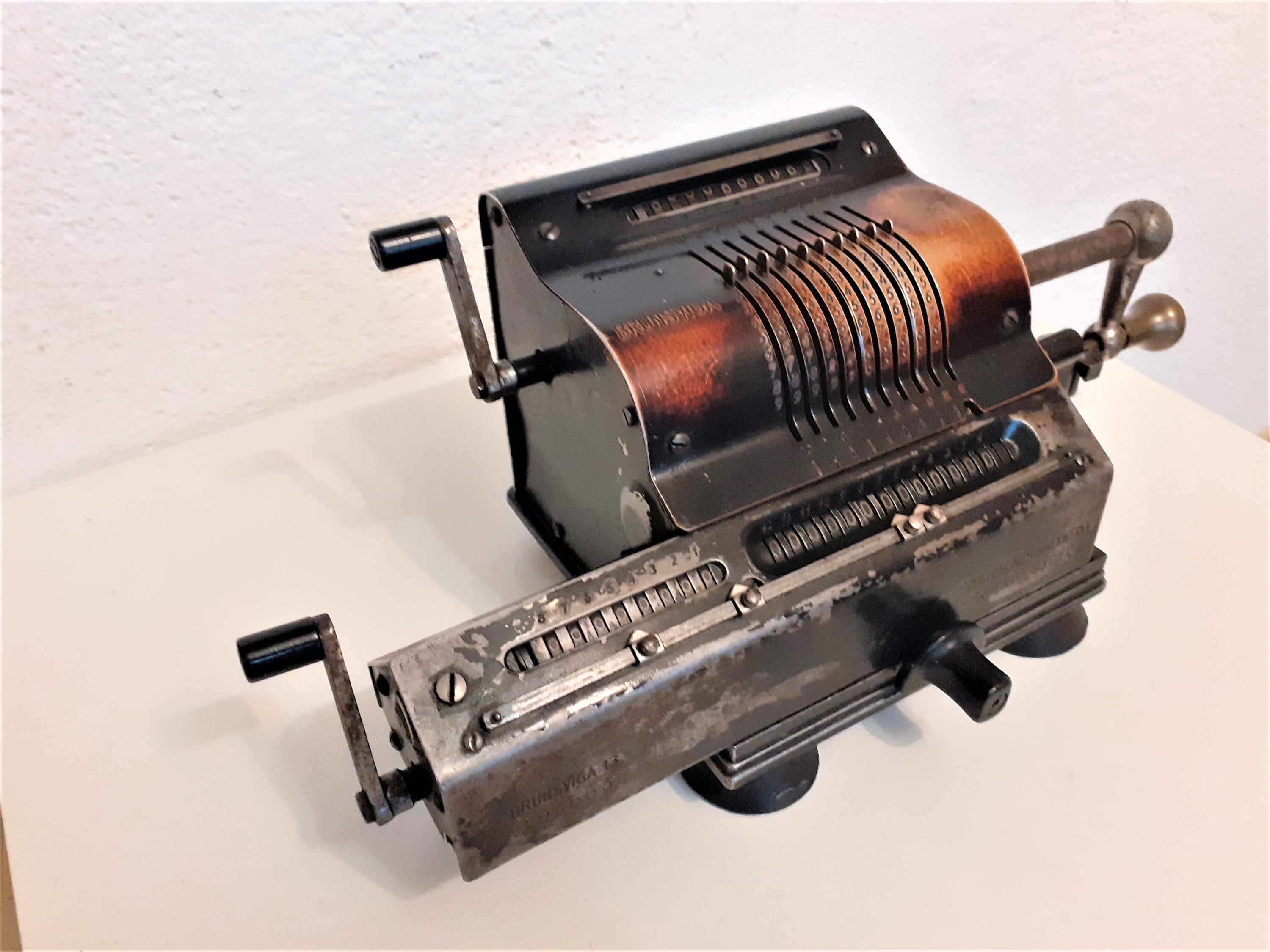 Antique Brunsviga 13 Mechanical Calculator – Working German Pinwheel ...