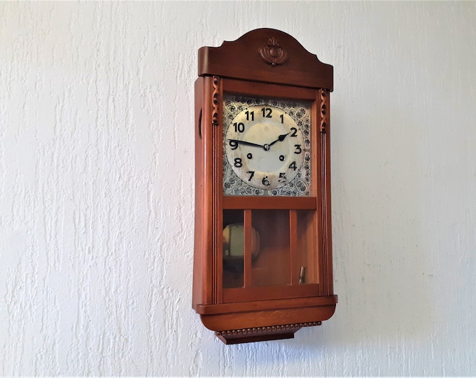 Junghans Pendulum Wall Clock, Antique Wall Clock, Made in Germany in ...