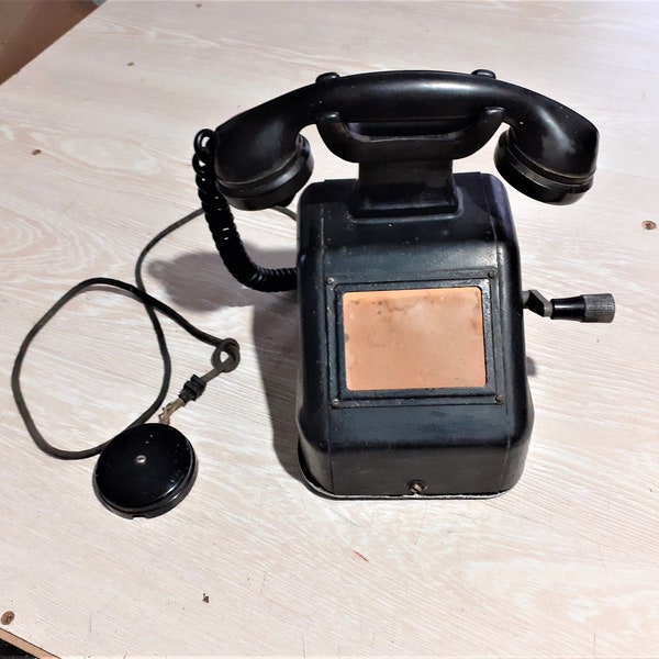 Black Bakelite Phone - Etsy