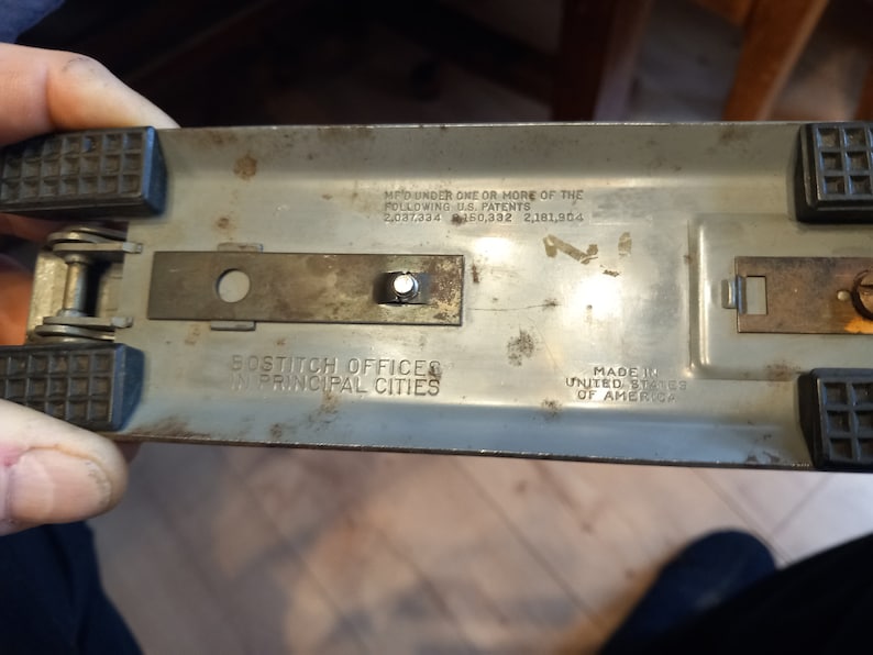 Bostitch Metal Stapler, B5D Model, Vintage Retro 1940s Heavy Duty Steel ...